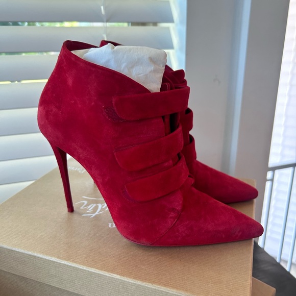 Christian Louboutin | Shoes | Christian Louboutin Triniboot In Red ...